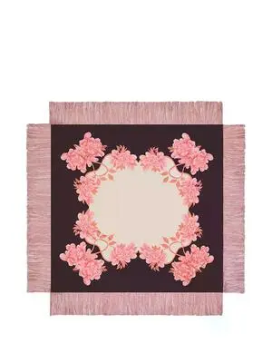 La DoubleJ Reversible Fringed Scarf - Black