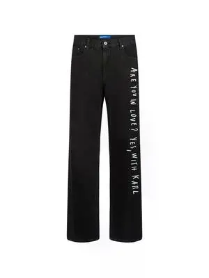 Karl Lagerfeld X Pietro Terzini Slogan-print Jeans