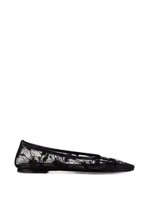 Dear Frances Ballerina Flats With Floral Lace