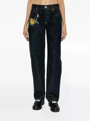 Kenzo Wildflower Embroidered Cotton Trousers