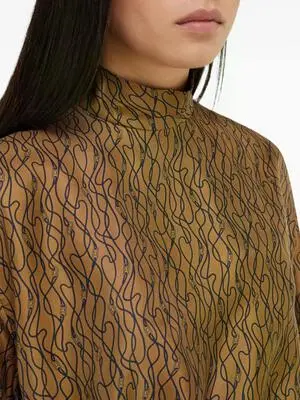 FERRAGAMO Silk Shirt With Side Knot Detailing