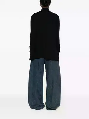 UMA WANG Asymmetrical Draped Cashmere Cardigan
