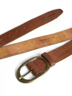 Dsquared2 Logo Buckle Leather Belt