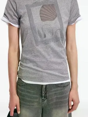 JNBY Cotton Abstract-print T-shirt