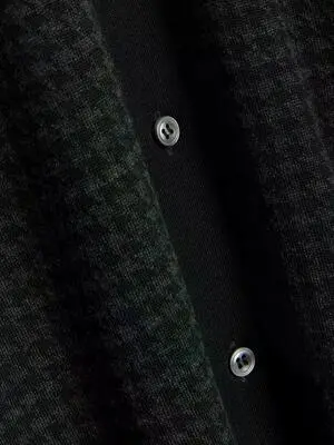 LARDINI Houndstooth Wool Cardigan