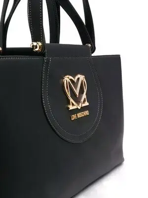 Moschino Logo Plaque Tote Bag