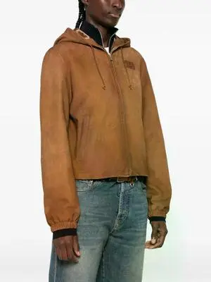 Miu Miu Logo-embossed Hooded Jacket