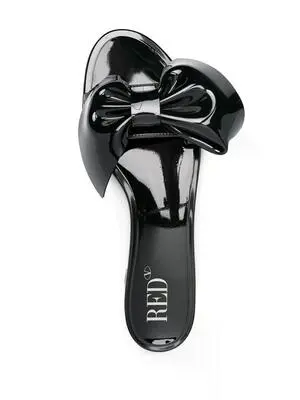 Red Valentino Bow-embellished Rubber Slides