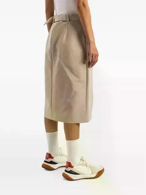 Moncler Belted Knee-length Cotton Skirt