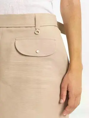 Moncler Belted Knee-length Cotton Skirt