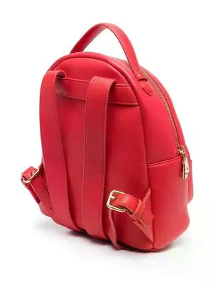 Moschino Logo-plaque Pebbled-effect Backpack