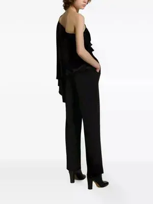 Alberta Ferretti Pressed-crease Straight-leg Trousers