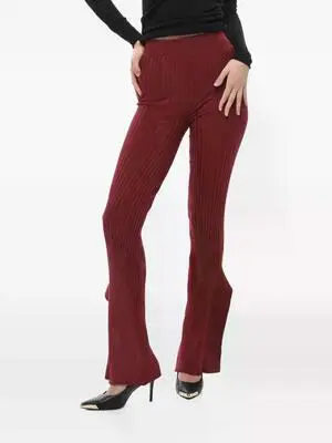 Stella McCartney Ribbed Knit Side-slit Trousers