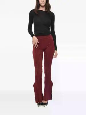 Stella McCartney Ribbed Knit Side-slit Trousers