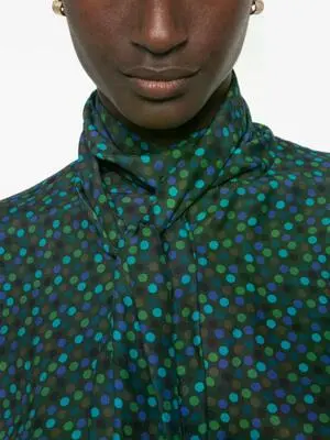 GIANLUCA CAPANNOLO Katherine Polka-dot Pussy-bow Blouse