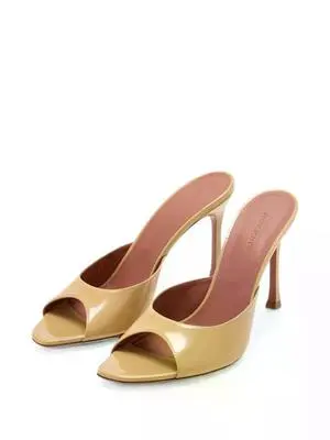 Amina Muaddi Alexa 95 Patent Leather Mules