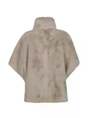 Pinko Faux Fur Jacket With Buckle Detail