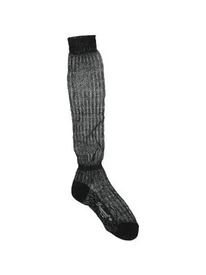 Dsquared2 Semi-sheer Knee-high Socks With Vertical Stripe Pattern