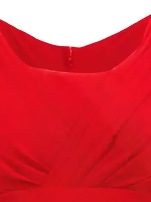 Dolce & Gabbana Draped Midi Silk Dress