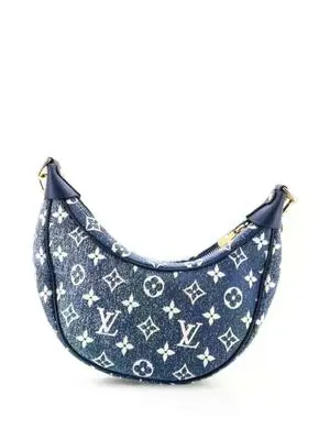 LOUIS VUITTON Loop Handbag Monogram Jacquard Denim Hobo Bag