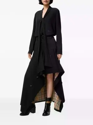 Burberry Asymmetric Belted Midi Skirt