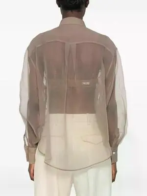 Brunello Cucinelli Sequin Embellished Semi-sheer Shirt