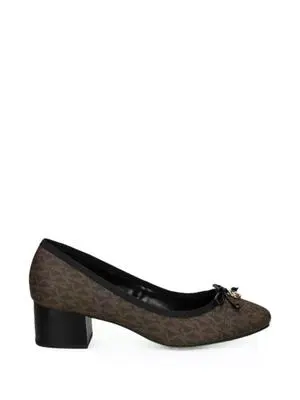 Michael Kors Logo Print Bow Detail Pumps