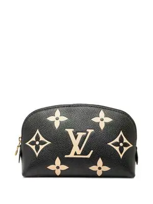 LOUIS VUITTON Monogram Empreinte Cosmetic Pouch Pm - Black