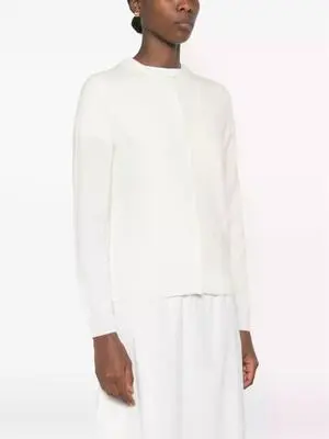 Eric Bompard Cashmere Crew-neck Cardigan - Neutrals