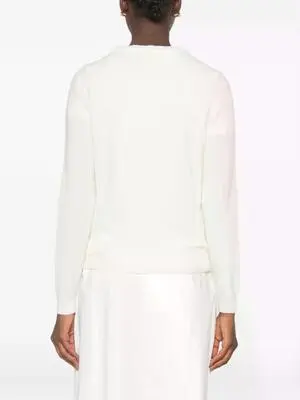 Eric Bompard Cashmere Crew-neck Cardigan - Neutrals
