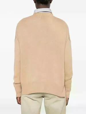 ALLUDE Ribbed-knit Crew Neck Sweater