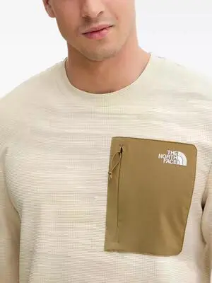 The North Face Waffle Knit Zip Pocket Crewneck