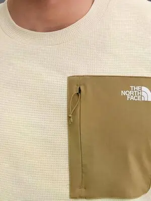 The North Face Waffle Knit Zip Pocket Crewneck