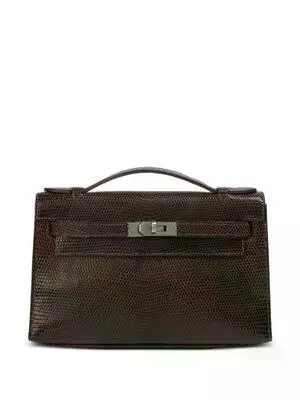 Hermès Kelly Pochette Leather Tote Bag - Brown
