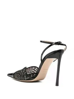 TOM FORD Lace-panelled Patent Leather Pumps
