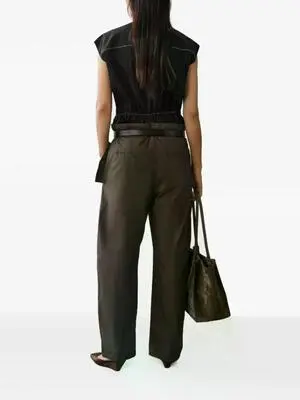LESS Peplum Hem Blouse - Black
