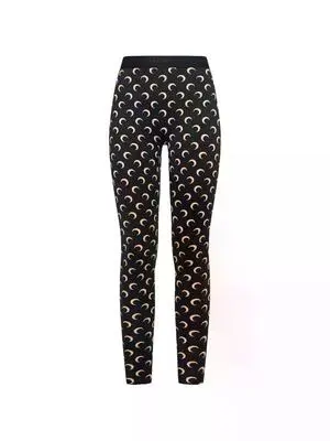 MARINE SERRE Moon-print Leggings - Black