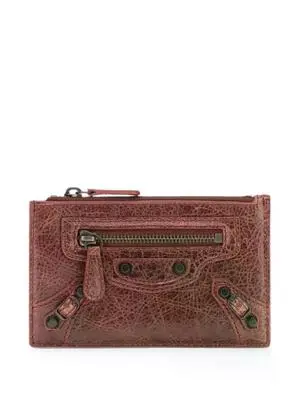Balenciaga Le City Long Coin And Card Holder In Berry - Red