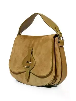 COCCINELLE Mavery Suede Leather Shoulder Bag - Brown