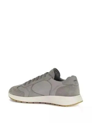 Prada Logo-plaque Suede-panelled Sneakers