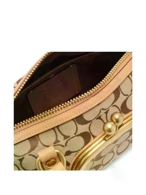 COACH 28 Kisslock Barrel Tote Bag