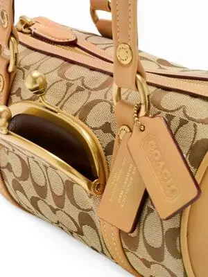 COACH 28 Kisslock Barrel Tote Bag