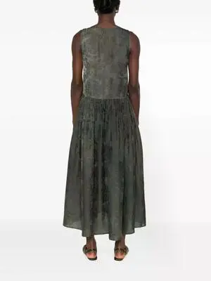 UMA WANG Ardal Jacquard-pattern Midi Dress