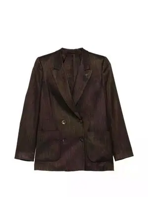 LARDINI Double-breasted Peaked-lapel Blazer