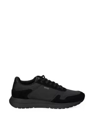 BOSS Panelled Lace-up Sneakers - Black