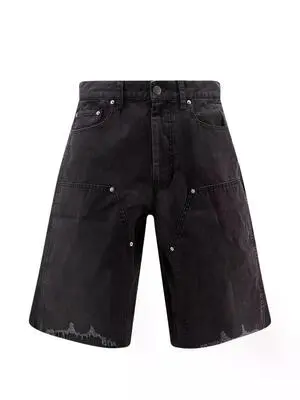 TONYWACK Distressed-effect Panelled Shorts - Black