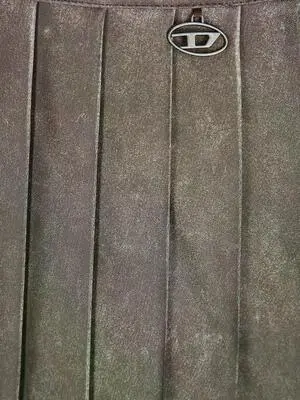 DIESEL® Pleated Logo Plaque Skirt