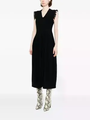 LESS Fringed Midi Dress
