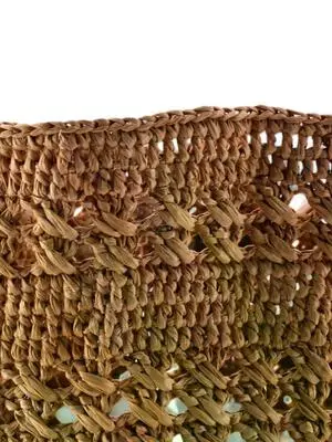 Saint Laurent Panier Monogram Basket Shopper Raffia Medium Tote Bag