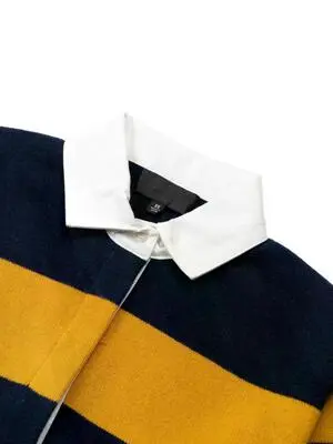 NILI LOTAN Striped Polo-collar Sweater